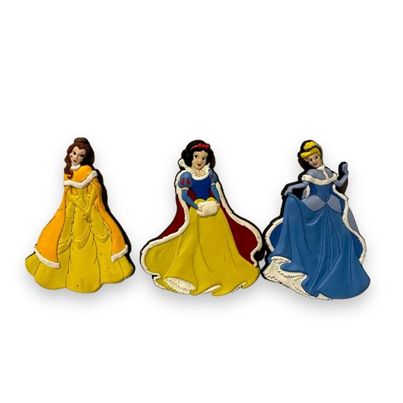 Disney | Accents | Disney Princess Cinderella Snow White Belle Rubber ...